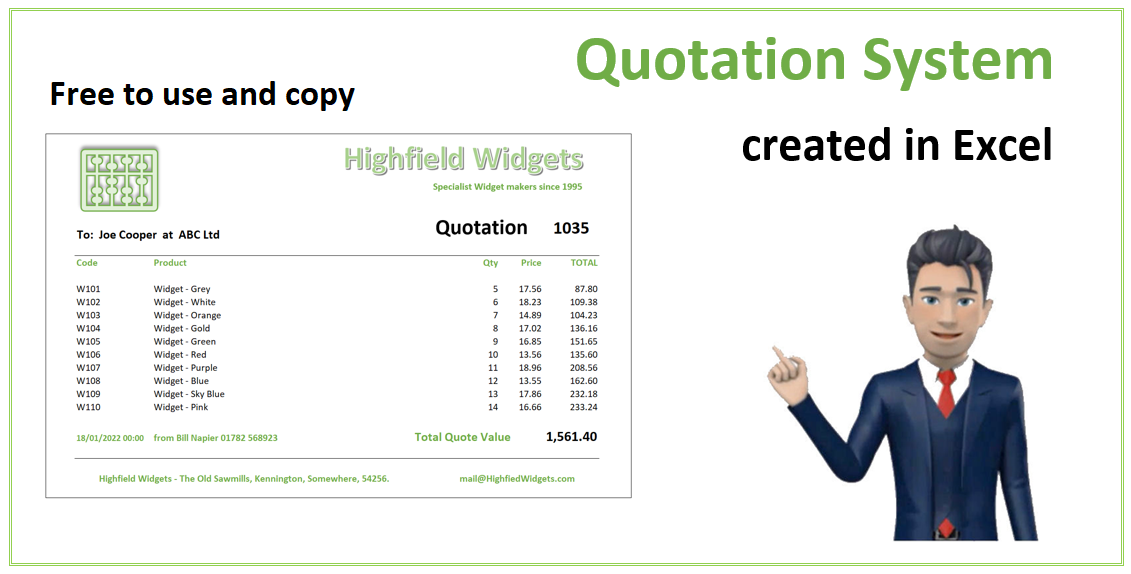 Free Quotation System Spreadsheet - Ideal for Small Businesses – Mr ...